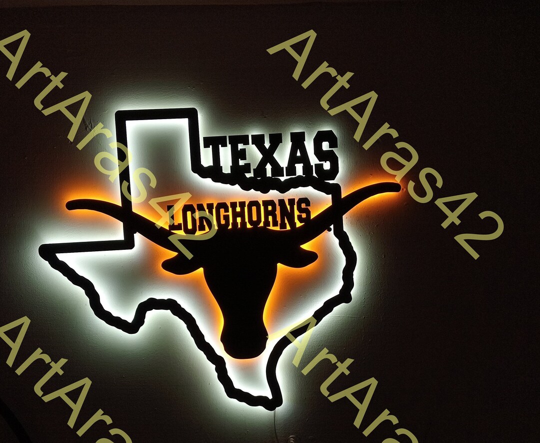 Texas Longhorn, placa de LED Texas Longhorn, LED Texas, placa Texas ...