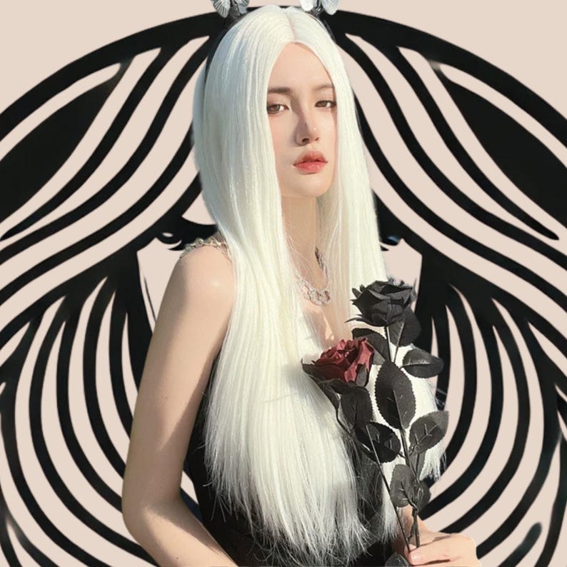 Long Straight Widows Peak Hairline Wigs Slicked Hair Realistic Wigs ...