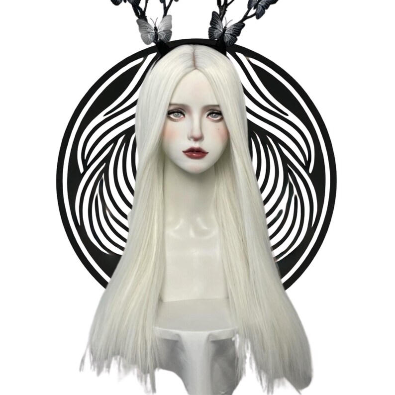 Long Straight Widows Peak Hairline Wigs Slicked Hair Realistic Wigs ...