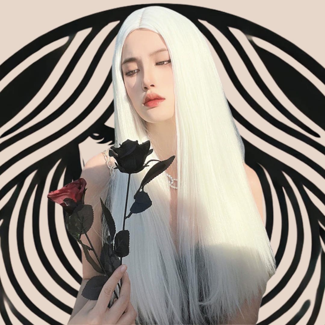 Long Straight Widows Peak Hairline Wigs Slicked Hair Realistic Wigs ...