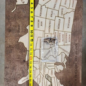Large Wooden Map of the United States Puzzle. 26x18 - Etsy