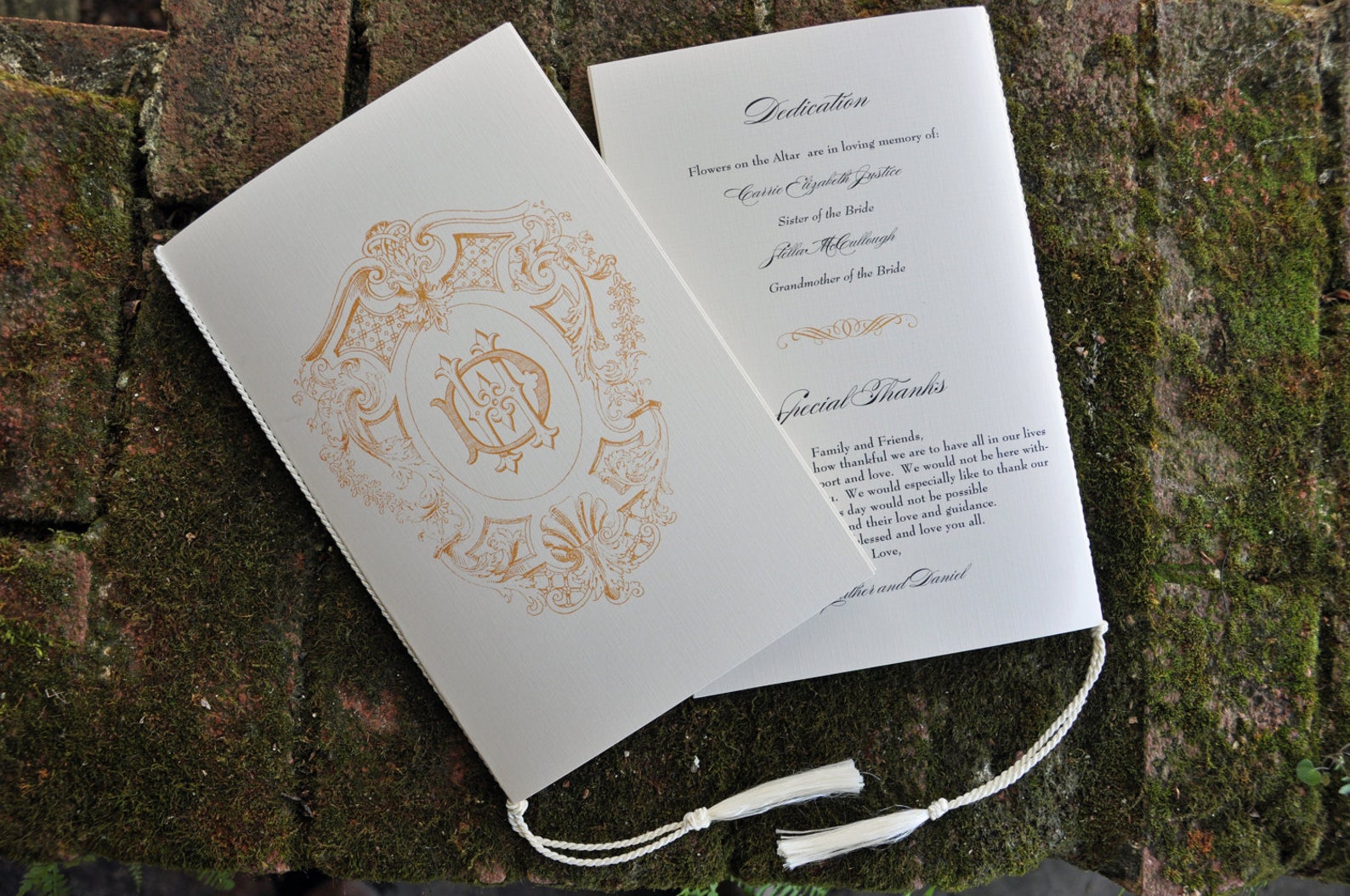 100 Vintage Classic Wedding Programs with Tassels | Etsy