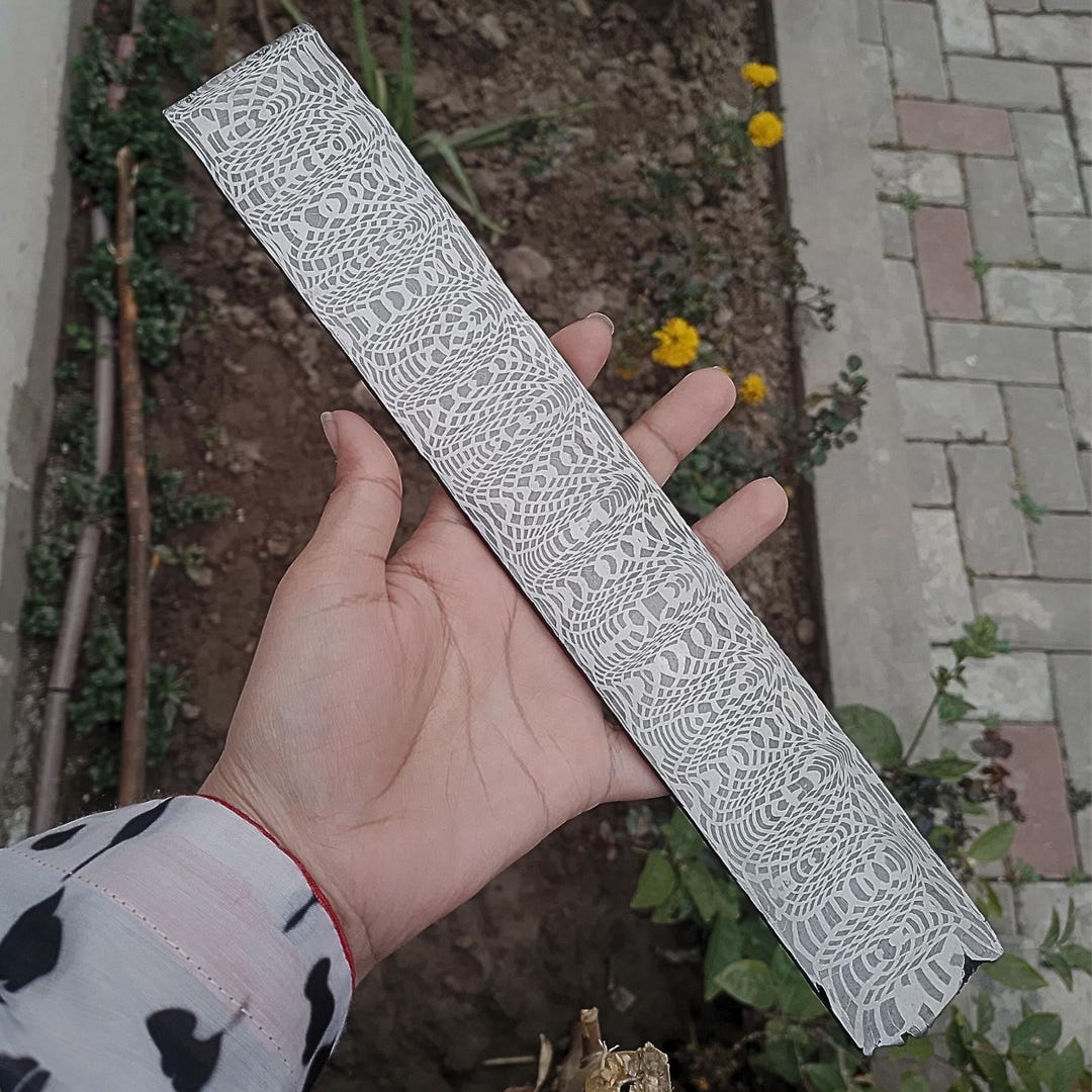 Unique Damascus Steel Blank Billet Bar , Spirograph Patern 12 in Knife ...