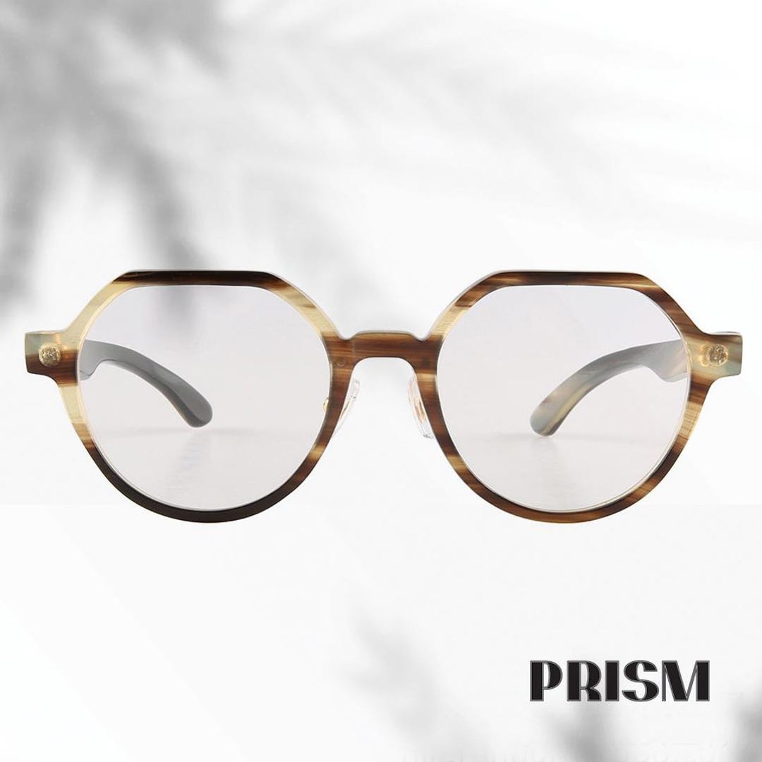 Handmade Natural Polygon Shape Glasses.unisex Thin Rimmed Optical ...