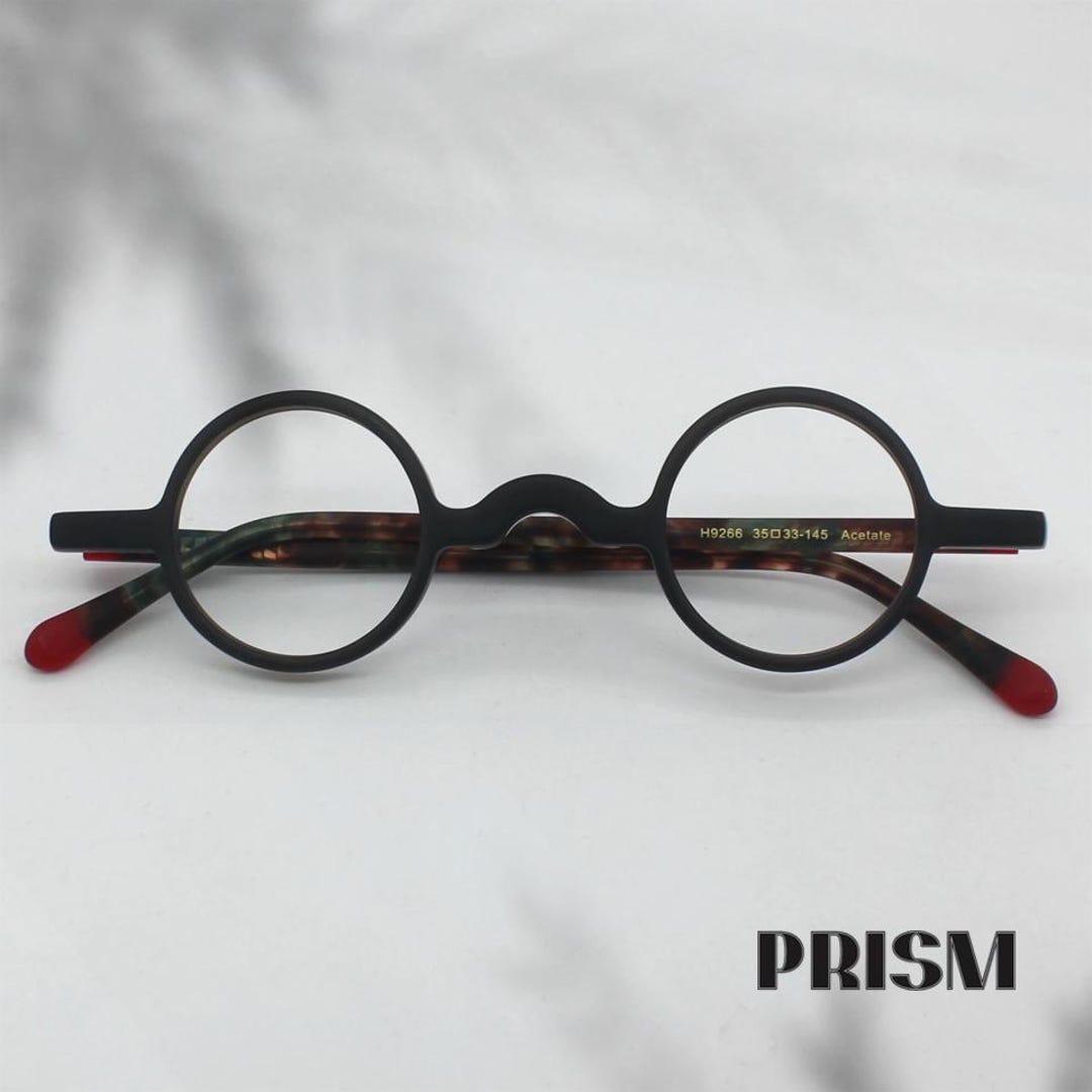 Frosted Black Acetate Glasses: Memphis Design Handmade Eyewear - Etsy