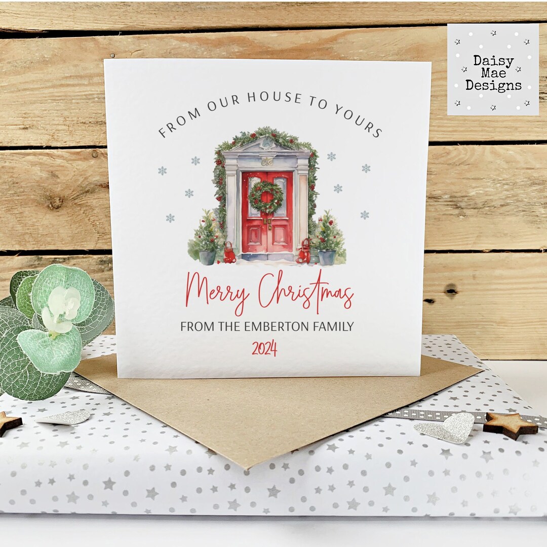 Neighbours Christmas Card, Friends Card, From Our House to Yours Card ...