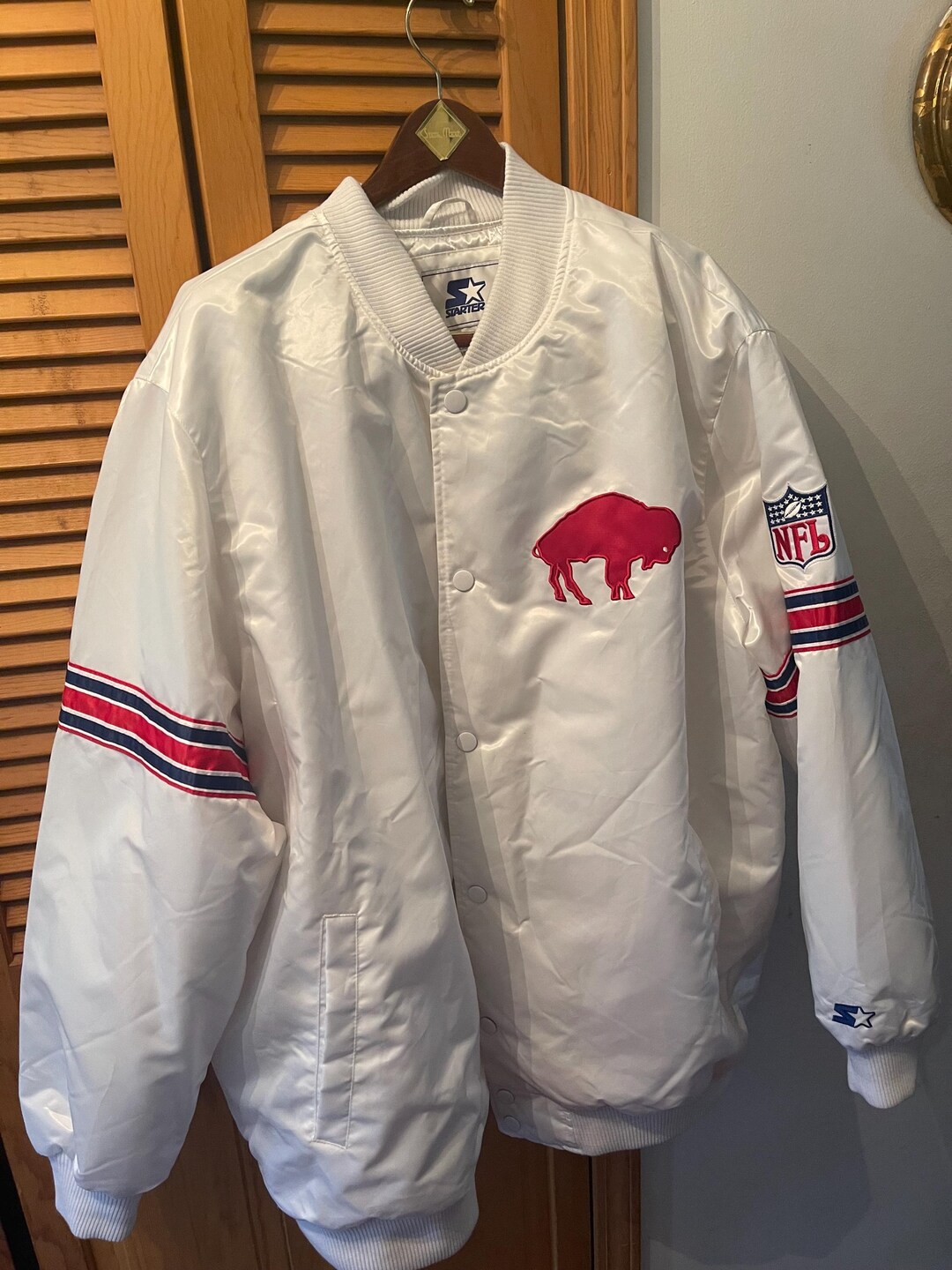 Buffalo Bills White Starter Jacket 4xl Unworn - Etsy