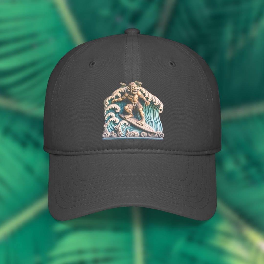 Baseball Cap Tahitian Tiki Surfer Design Teahupoo Wave Hat Polynesian ...