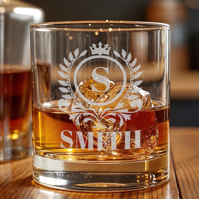 Etched Whiskey Glass - Etsy