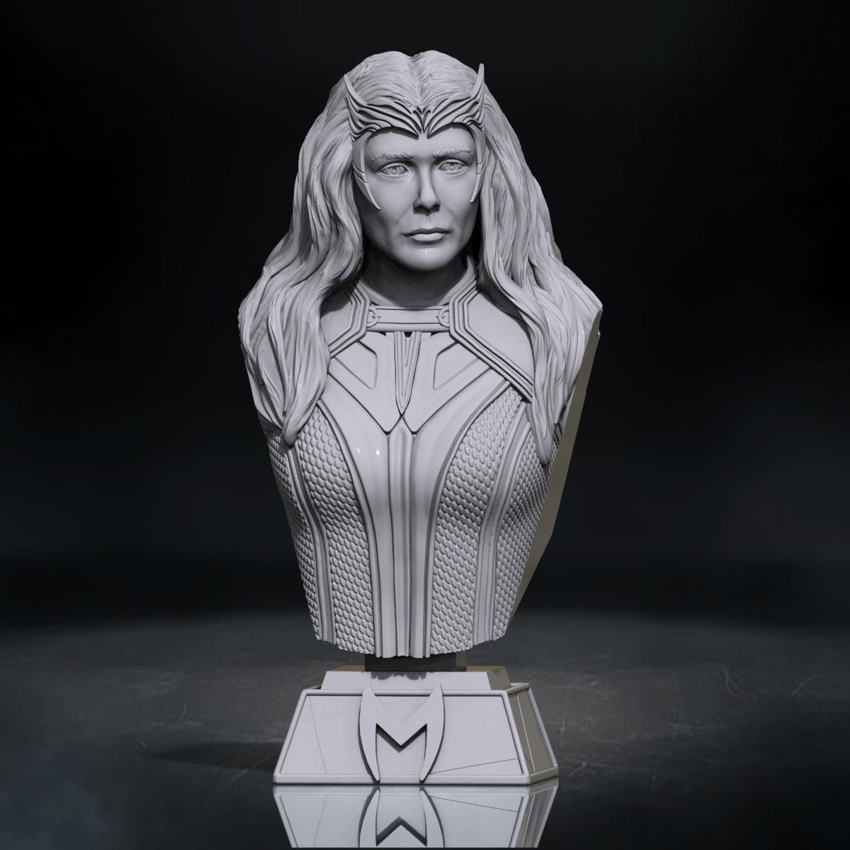 Scarlet Witch Bust, Marvel Stl File for 3D Printing, Marvel Stl 3D ...