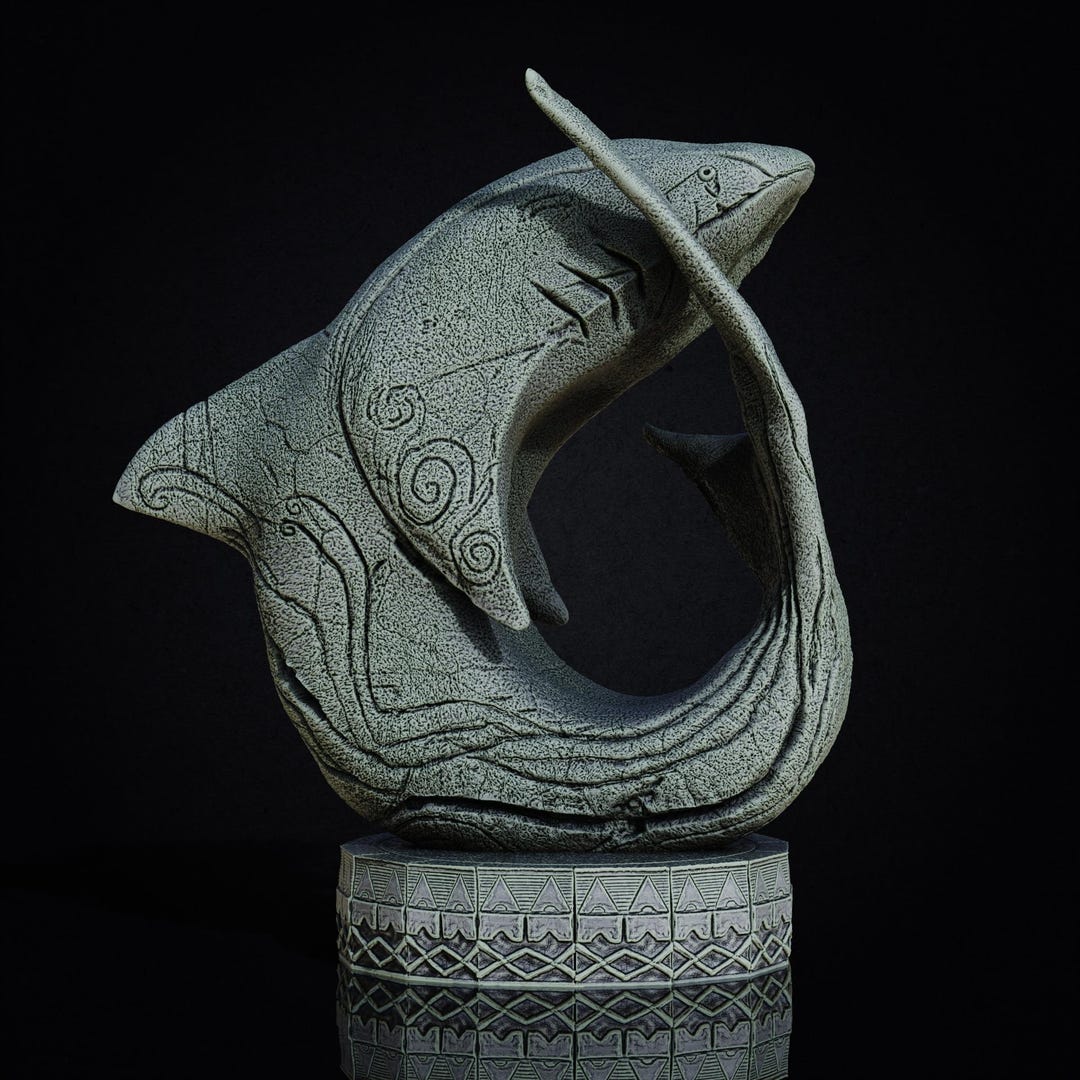 Shark Figure, Shark Stl File for 3D Printing, Shark Stl 3D Model Design ...