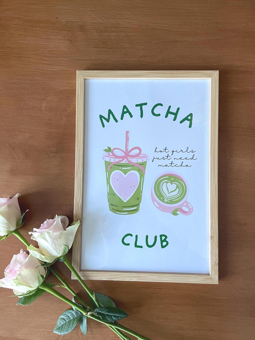 Matcha Poster Digital Art | Matcha Club Wall Art | Matcha Latte Art ...