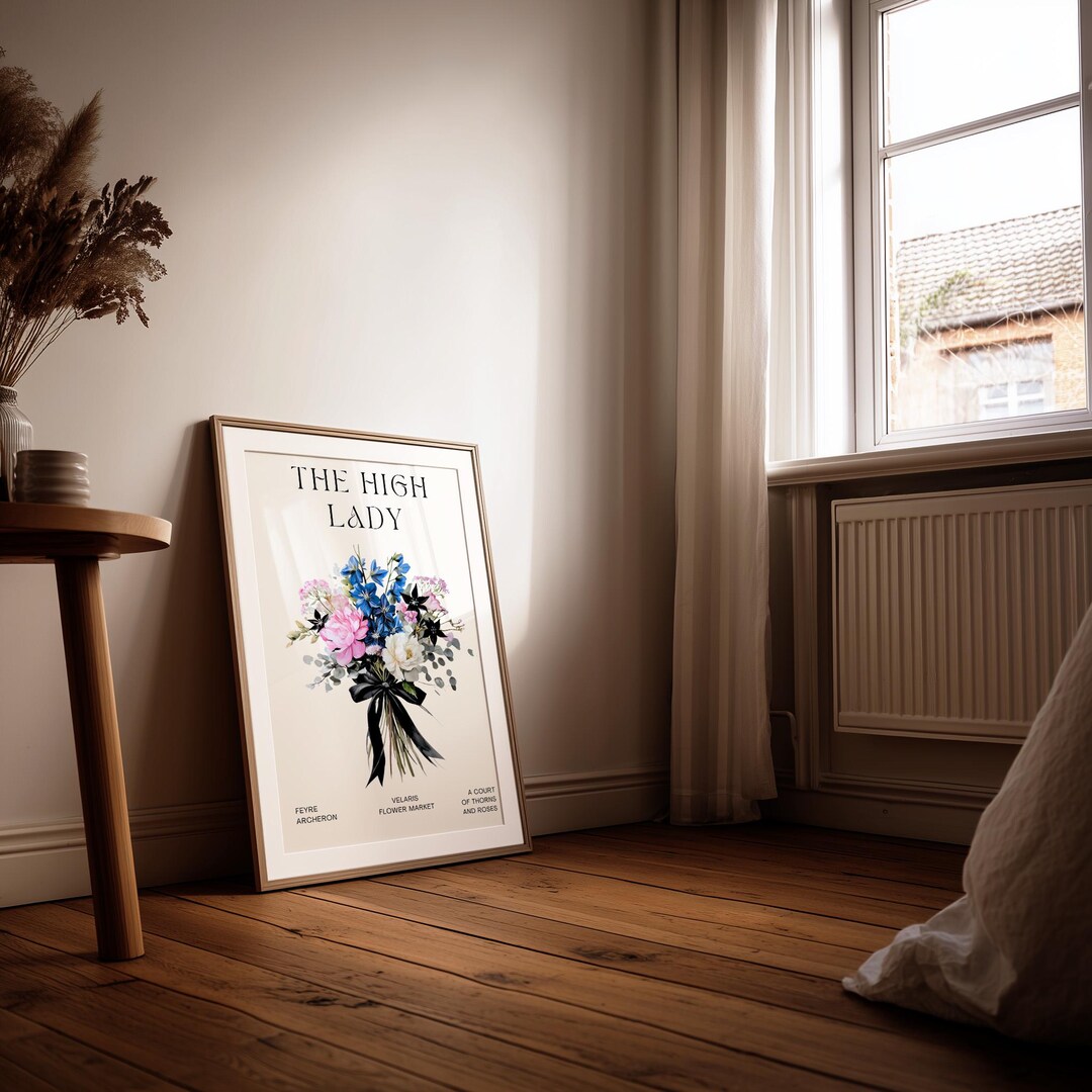 The High Lady of the Night Court Bouquet Art | ACOTAR Poster | ACOTAR ...