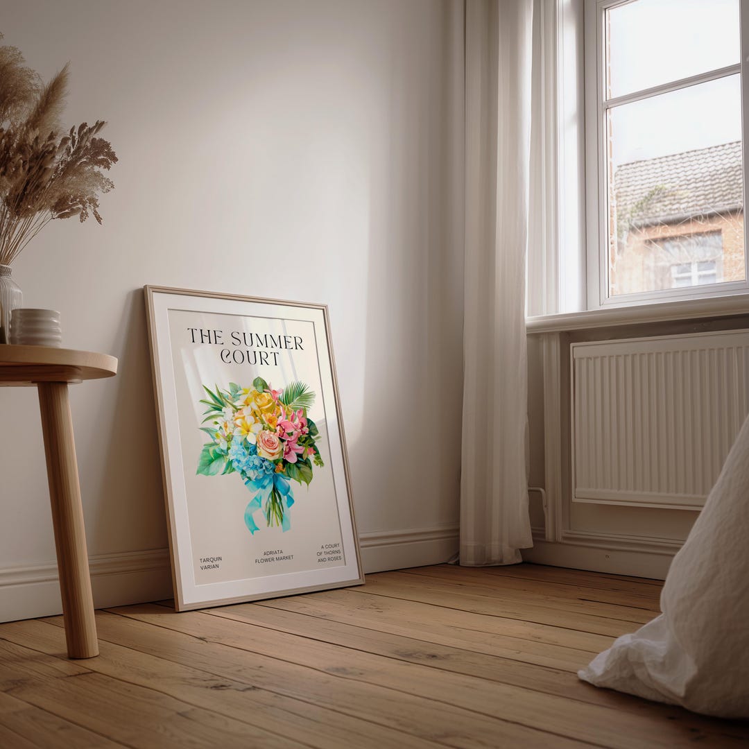 ACOTAR Summer Court Floral Bouquet Art Poster | Bookish Wall Decor - Etsy