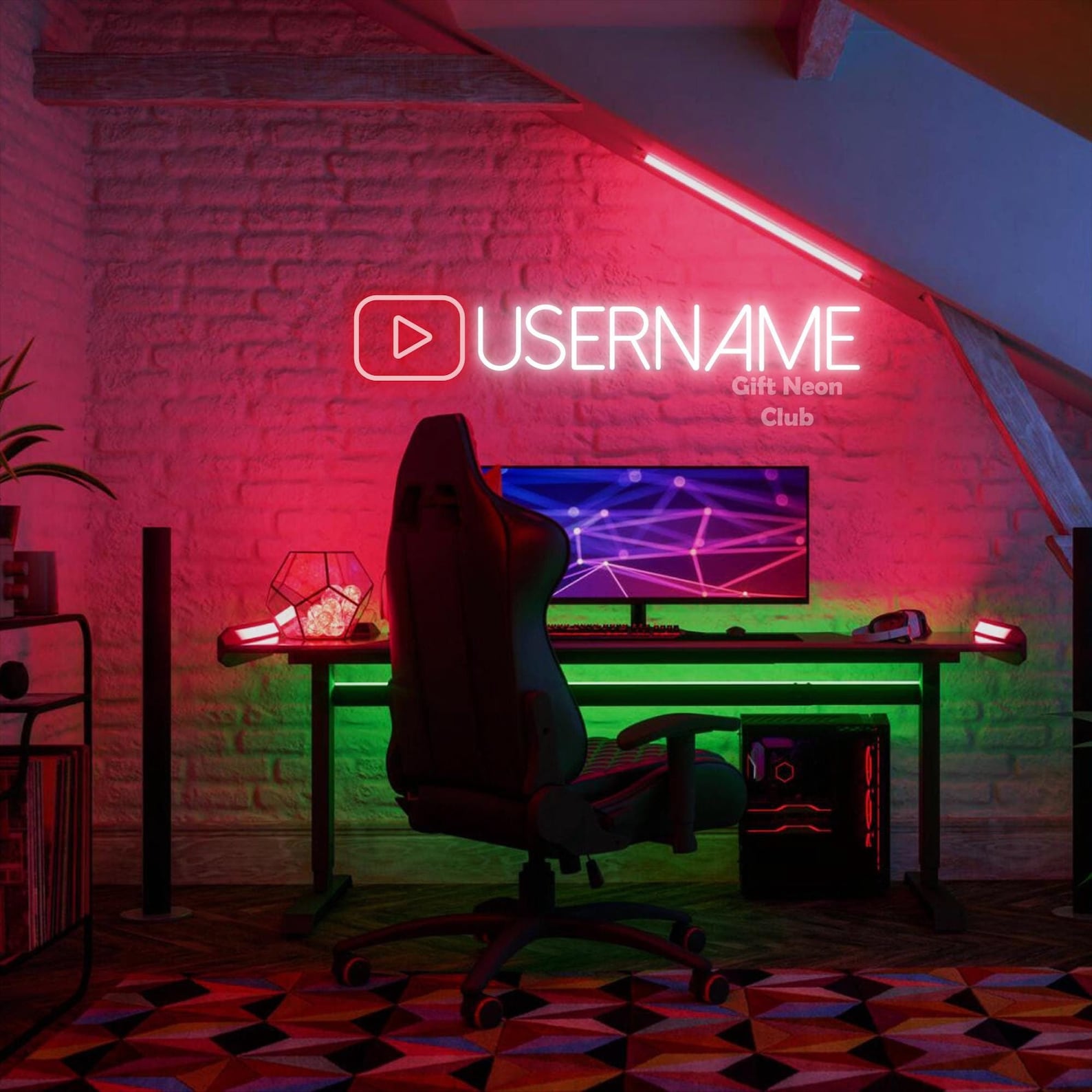Custom Username Neon Sign / Custom Neon Sign Twitch / Gamertag Neon ...