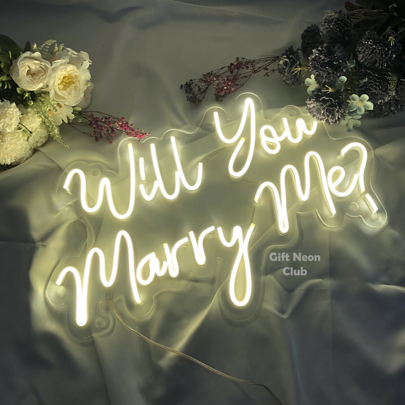 Will You Mary Me Wedding Neon Sign Custom / Marry Me Sign / Proposal ...