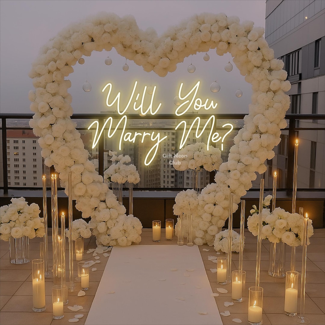 Will You Marry Me Neon Sign – Marry Me LED Sign - Proposal Decorations ...