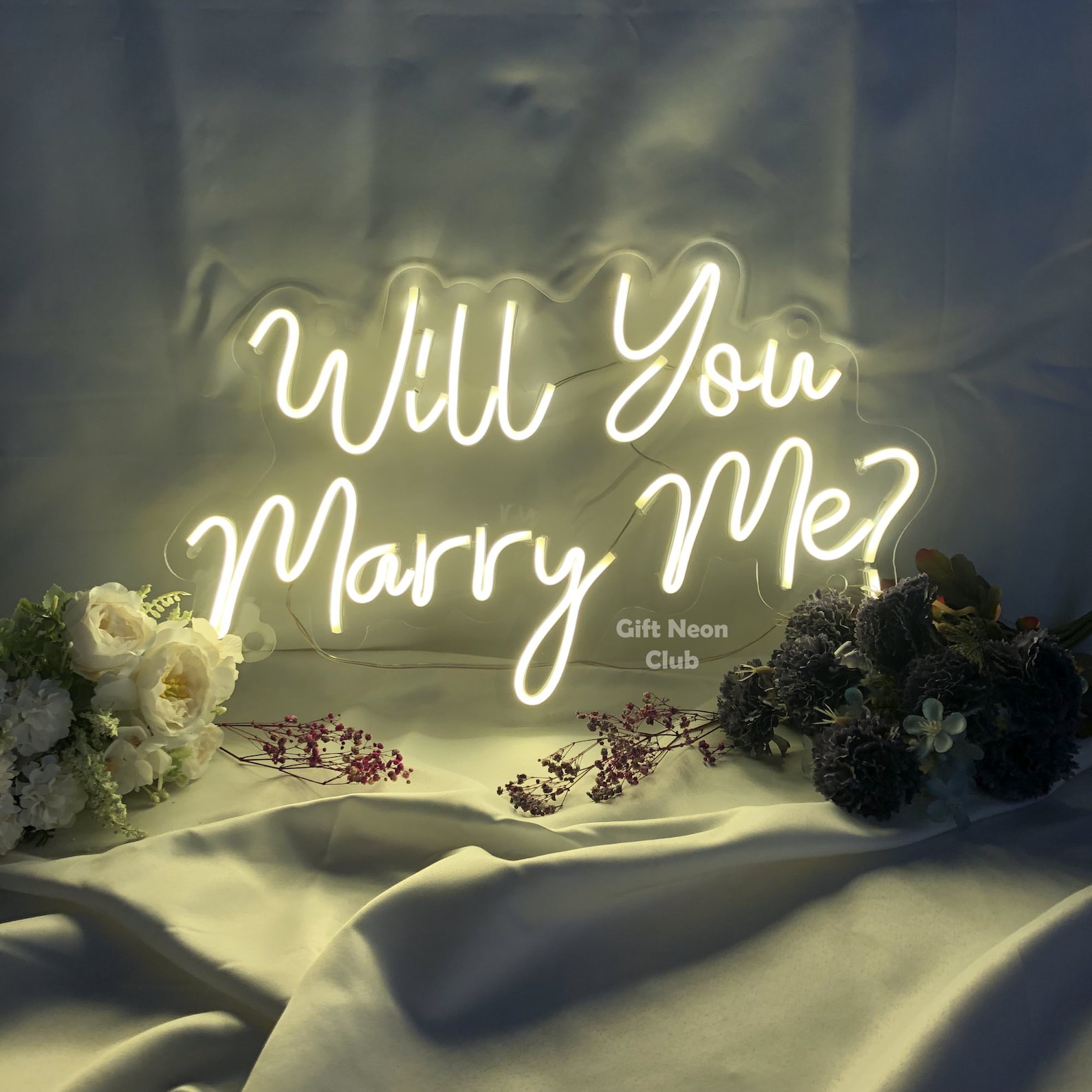 Will You Marry Me Neon Sign – Marry Me LED Sign - Proposal Decorations ...