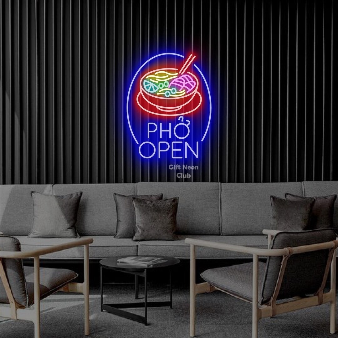 Pho Neon Sign, LED Vietnamese Restaurant Light, Illuminated Pho Shop ...