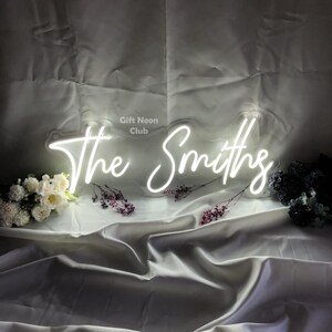Custom Name Neon Sign for Wedding Decor / Wedding Name Neon Sign Custom ...