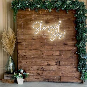 She Said Yes Neon Sign / Wedding Neon Sign / Engagement Decor ...