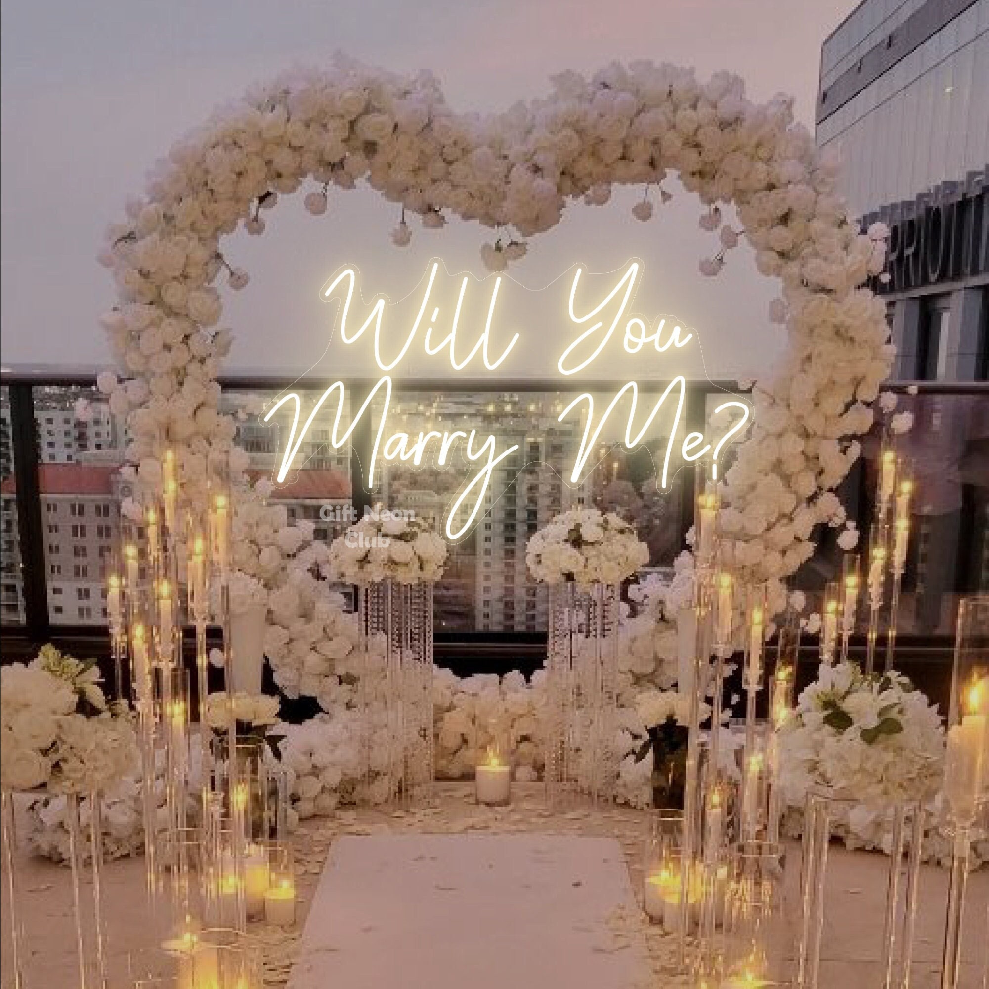 Will You Mary Me Neon Sign / Custom Marriage Proposal Decor ...