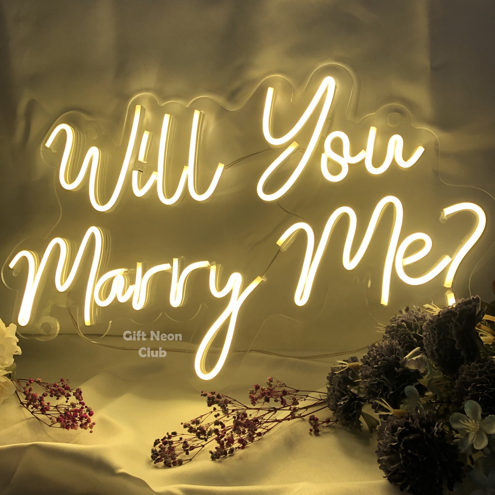 Will You Mary Me Wedding Neon Sign Custom / Marry Me Sign / Proposal ...