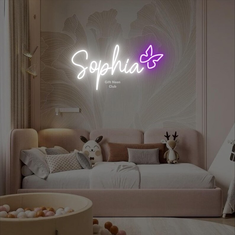 Custom Name Neon Sign / Light up Name Sign / Baby Name Sign / Nursery ...