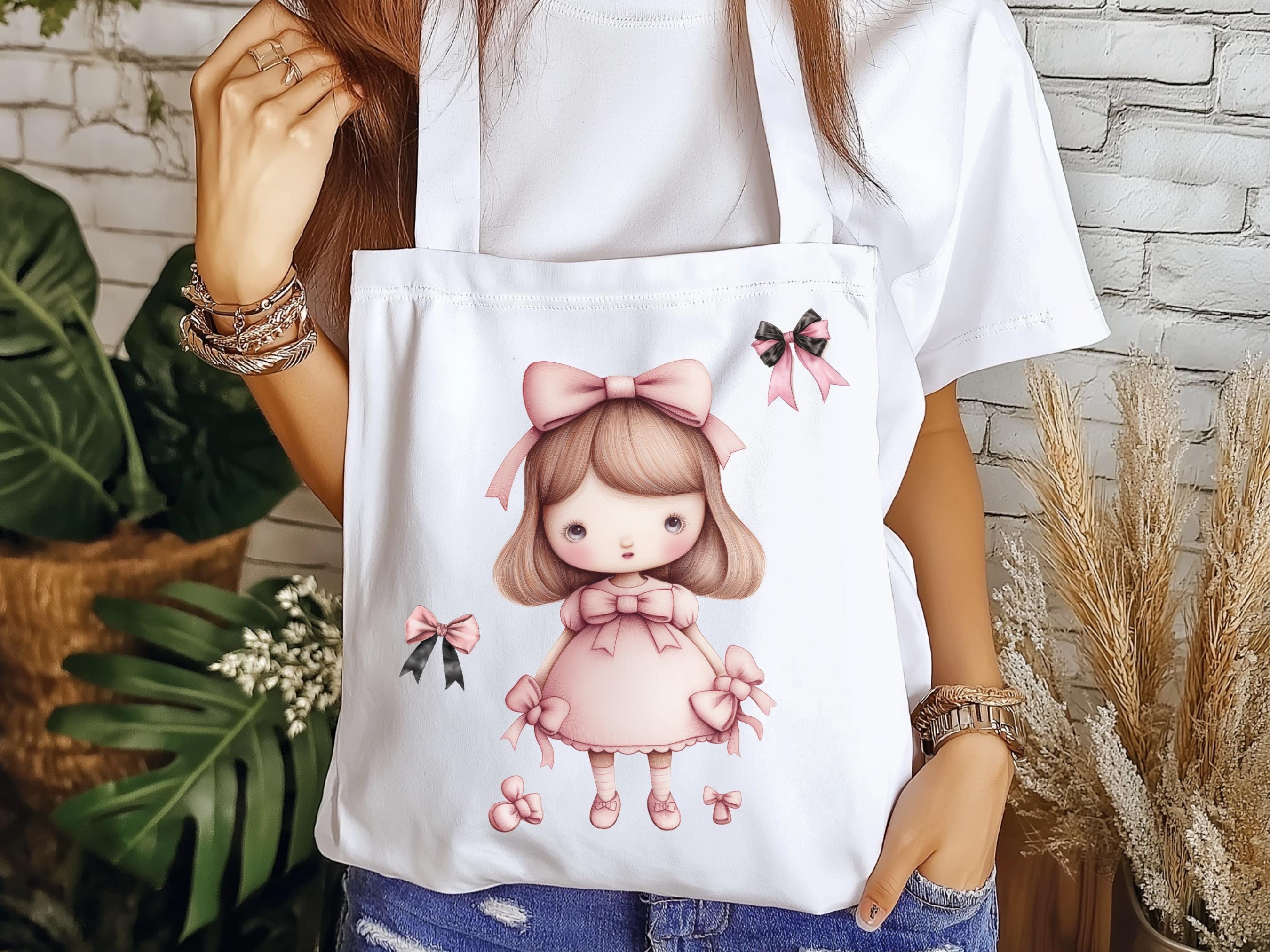 Pink Coquette Clipart Bundle Cute Doll Dress Pink Cupcakes PNG Girly ...
