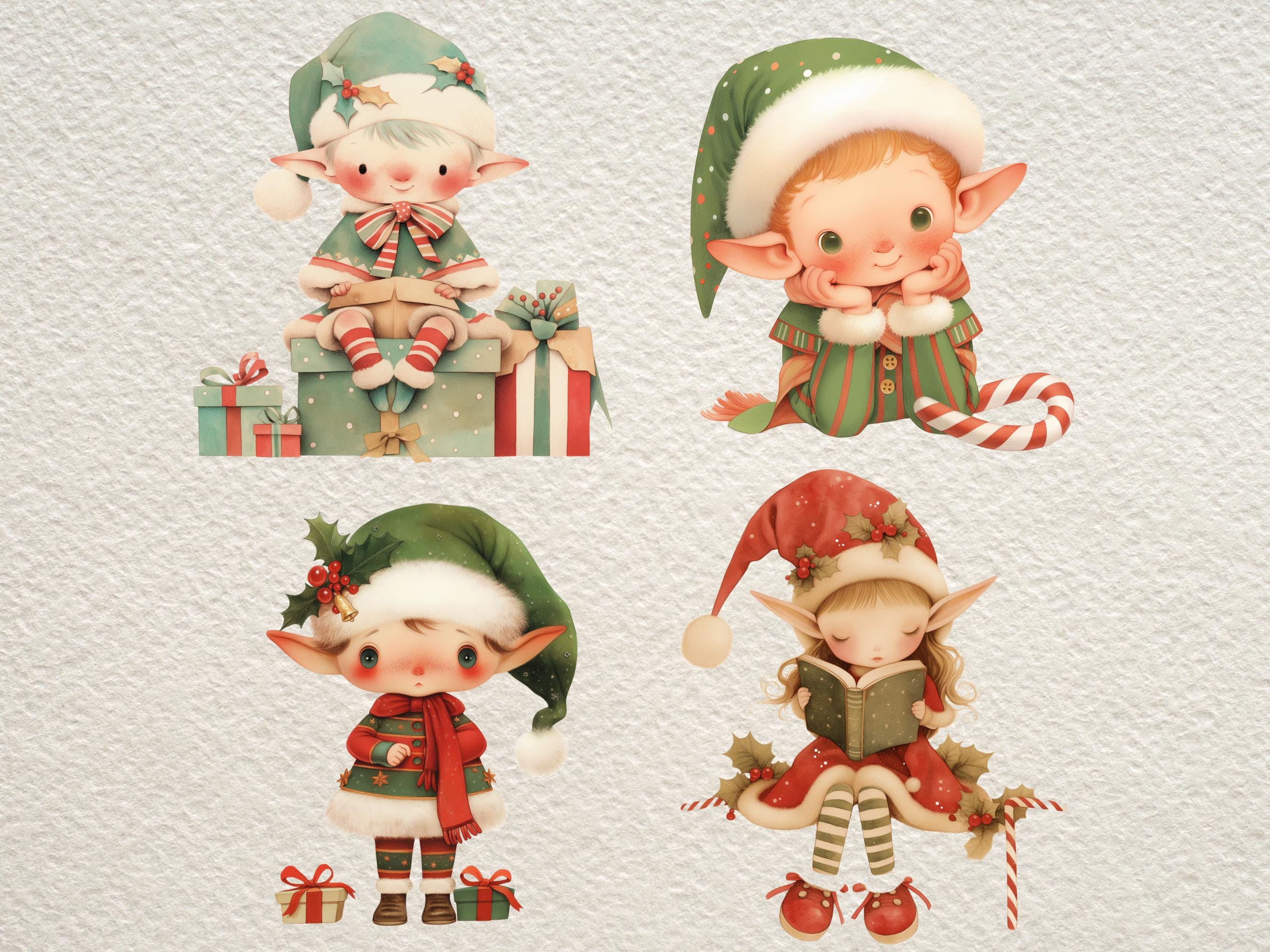 Cute Christmas PNG Bundle Christmas Elf PNG Quirky Christmas Winter ...