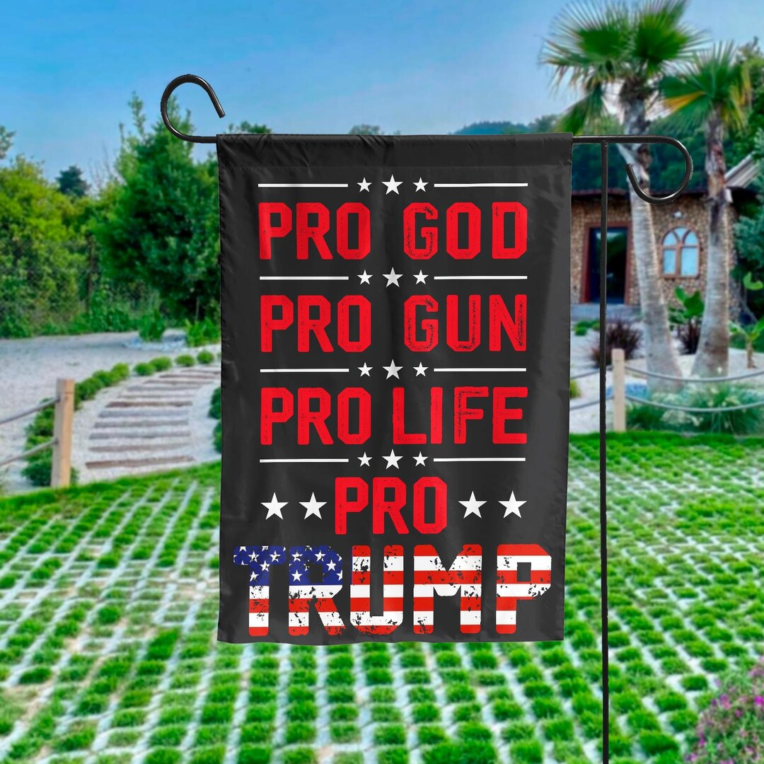 Trump 2024 Polyester Flag, Pro God Pro Life Pro Trump, Republican Flag ...