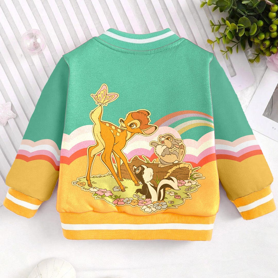 Bambi Friends Retro Classic Kids and Youth Baseball Jacket, Aldult ...