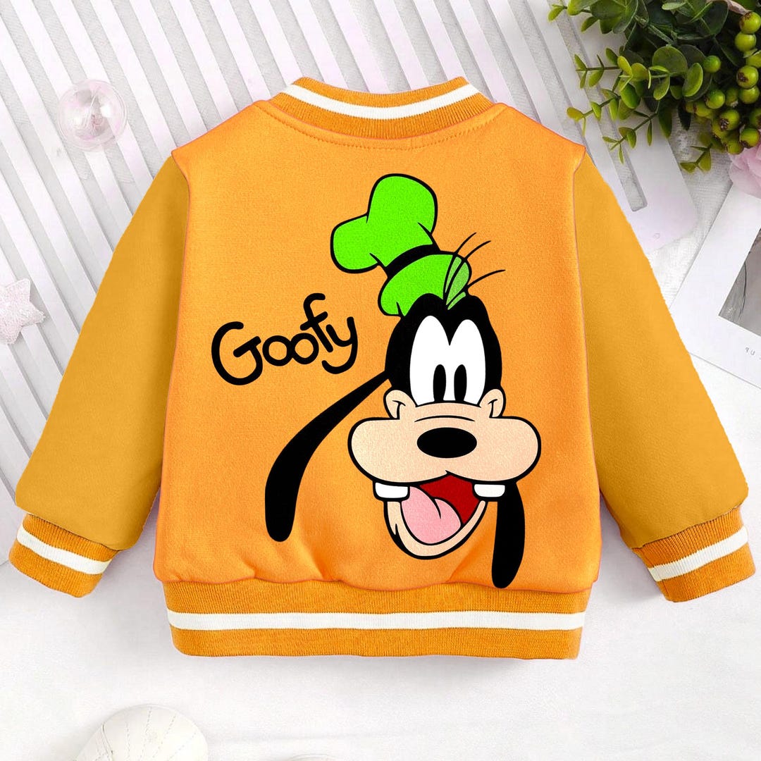 Goofy Big Face Kids and Youth Baseball Jacket, Aldult Unisex Varsity ...