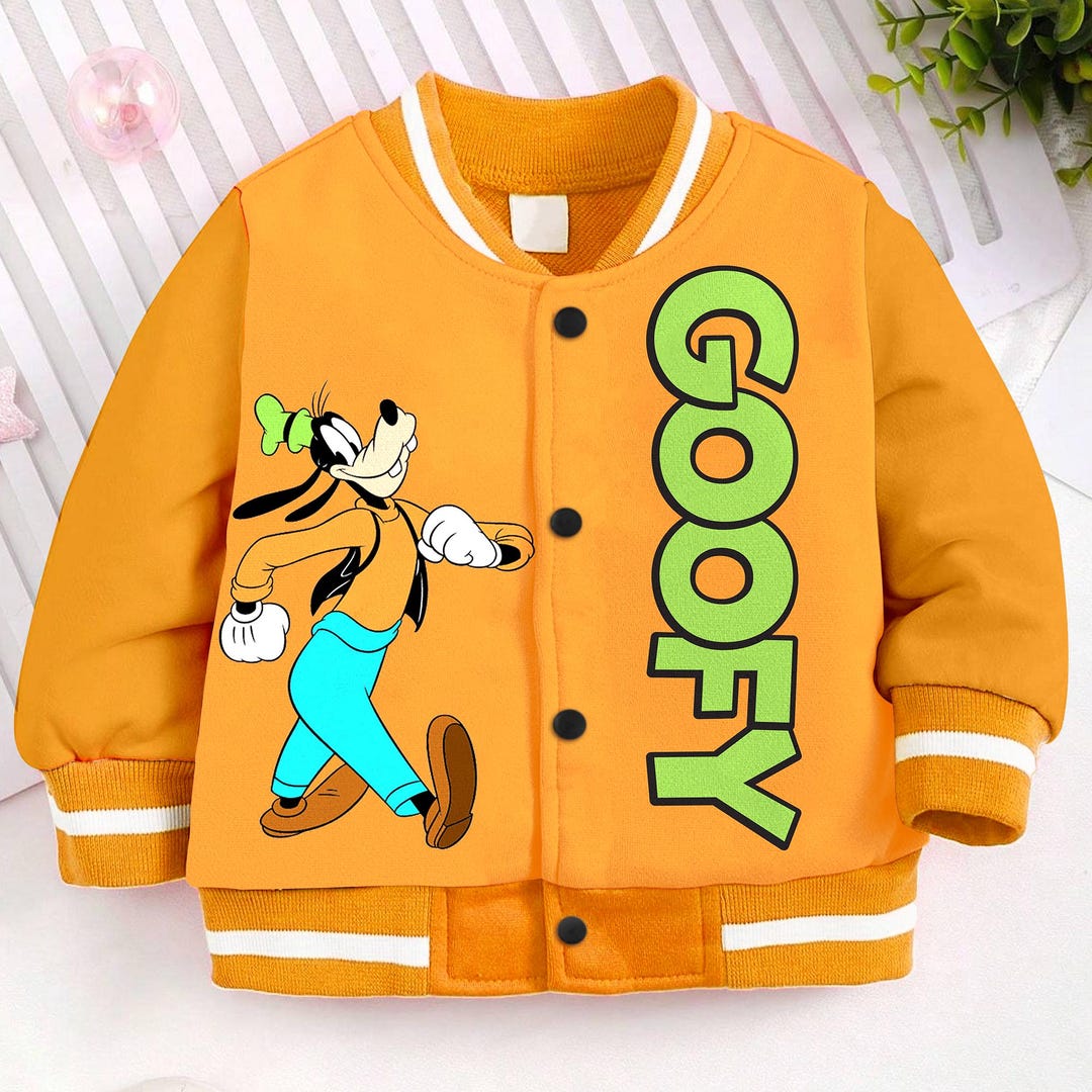 Goofy Kids and Youth Baseball Jacket, Aldult Unisex Varsity Baseball ...