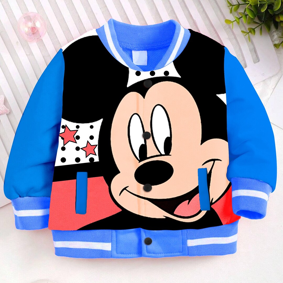 Mickey Big Face Kids and Youth Baseball Jacket, Aldult Unisex Varsity ...