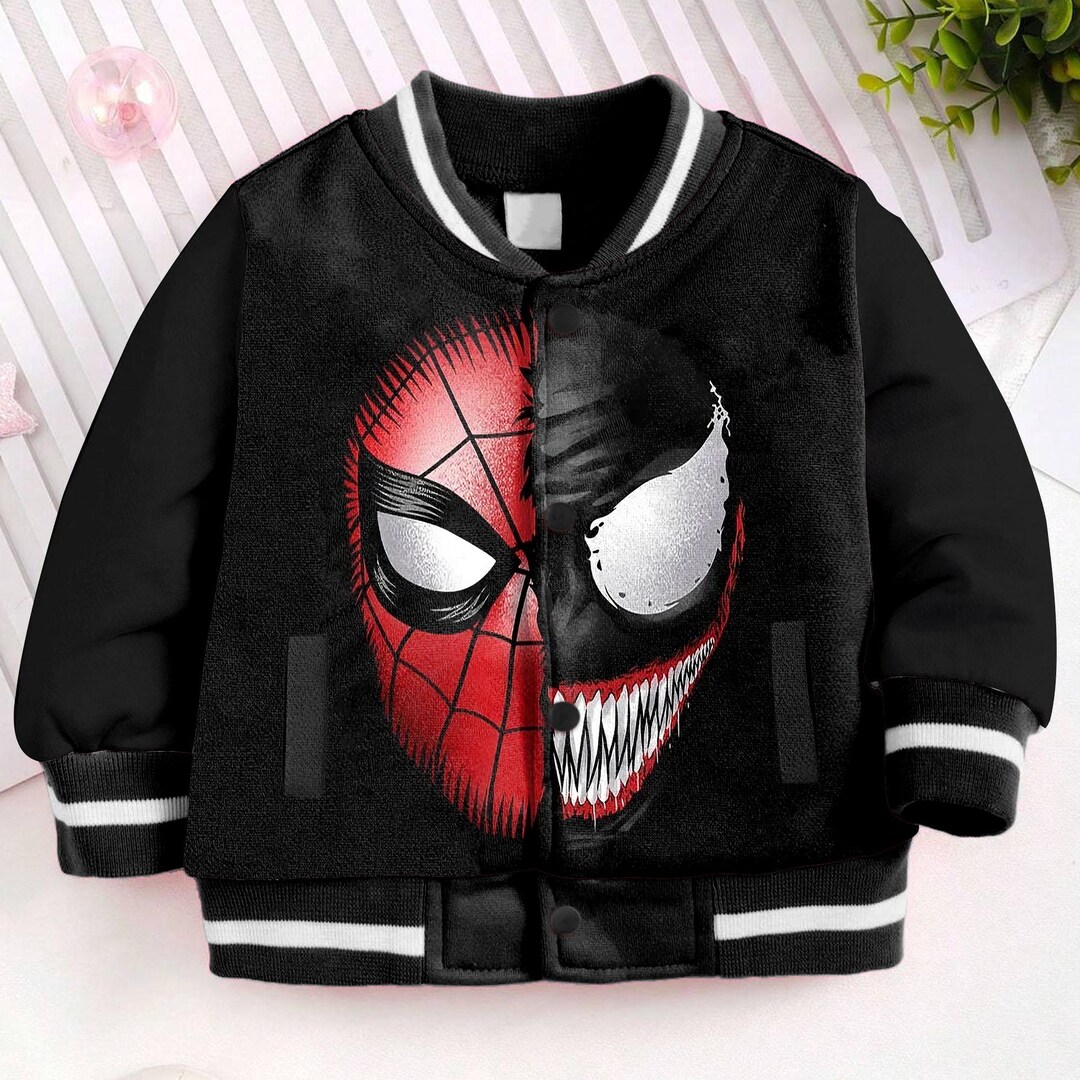 Spider-man Venom Classic Kids and Youth Baseball Jacket, Aldult Unisex ...