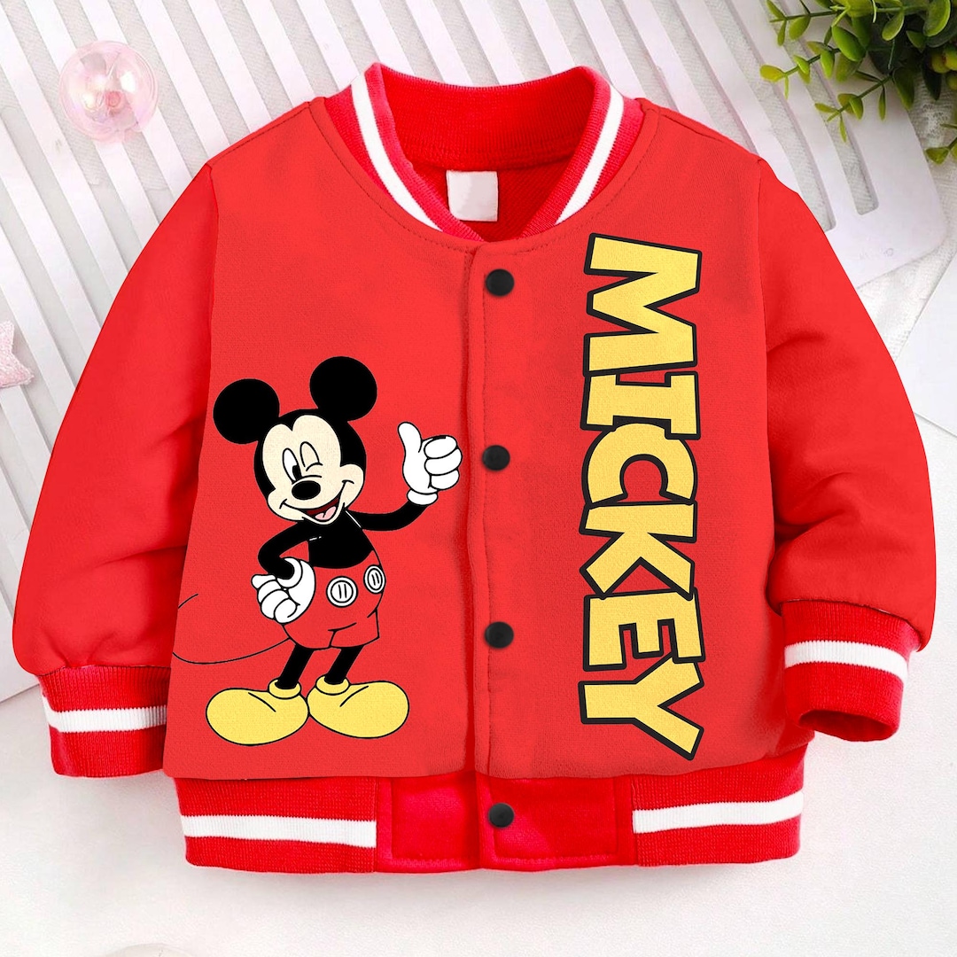 Mickey Mouse Kids and Youth Baseball Jacket, Aldult Unisex Varsity ...