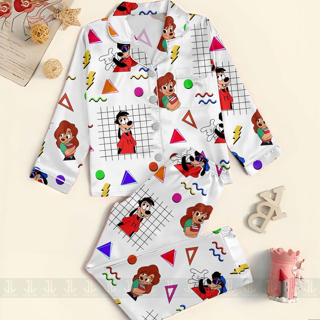 Powerline Max Roxanne Unisex Satin Pajamas Set, Spooky Season Pajamas ...