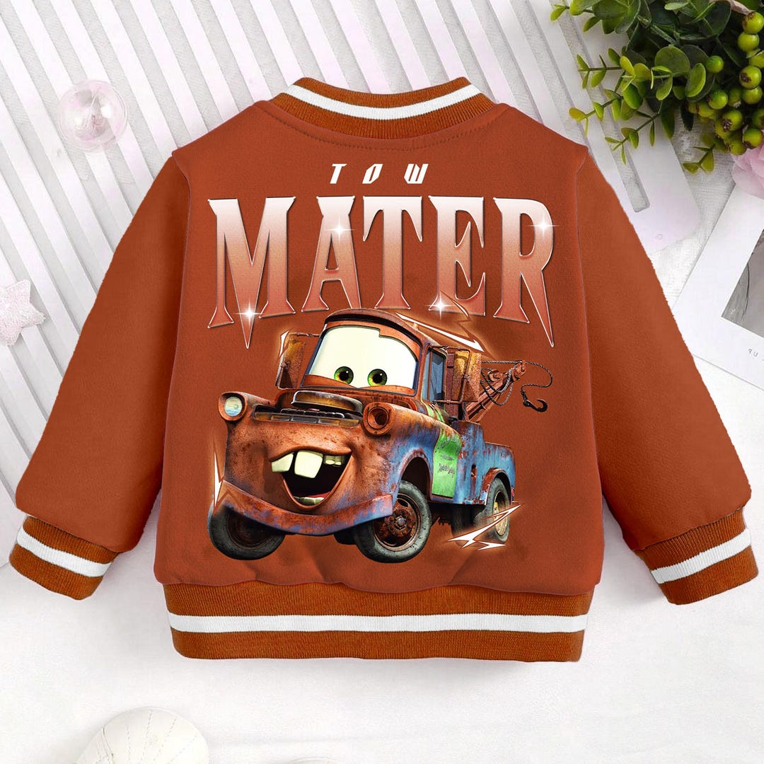 Tow Mater Kids and Youth Baseball Jacket, Aldult Unisex Varsity ...