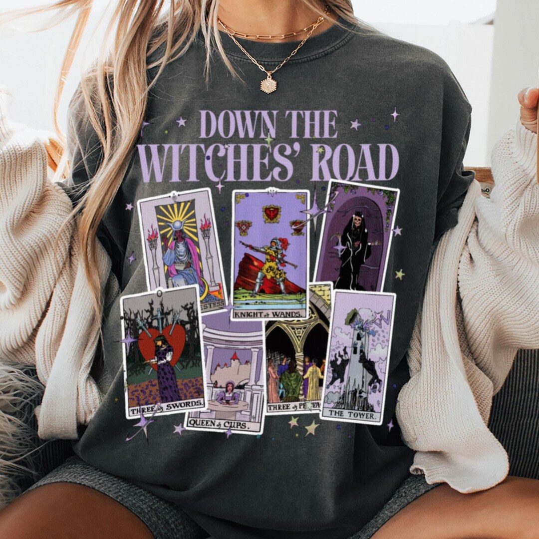 Agatha Down the Witches Road Card Crewneck Sweater, Witch Road Vintage ...