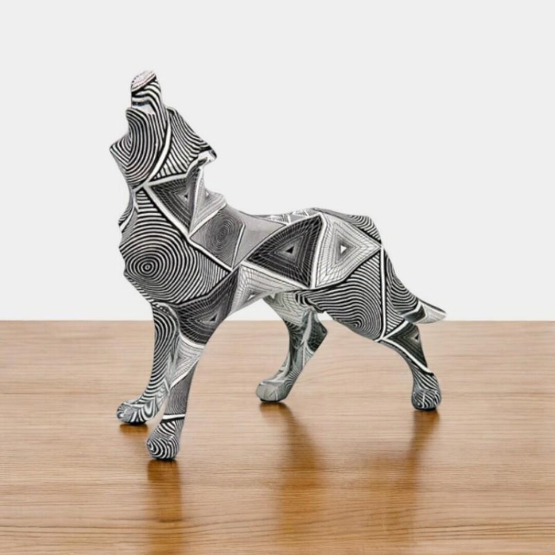 Wolf Resin Ornament, Unique Home Decor, Animal Lover Gift, Shelf Decor ...