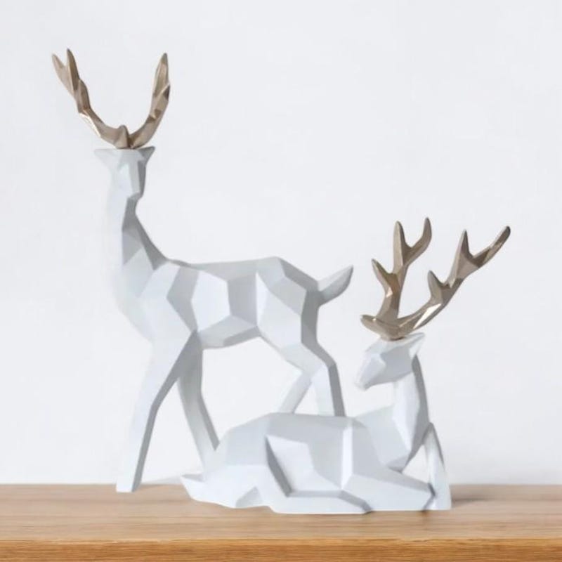 Geometric Deer - Etsy