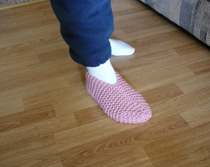 Hand Knitted House Shoes\/slippers\/men\/women\/children - Etsy