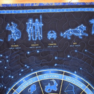 Wall Hanging Quilt, Signs From Above Wall Quilt, Zodiac Signs Wall Art ...