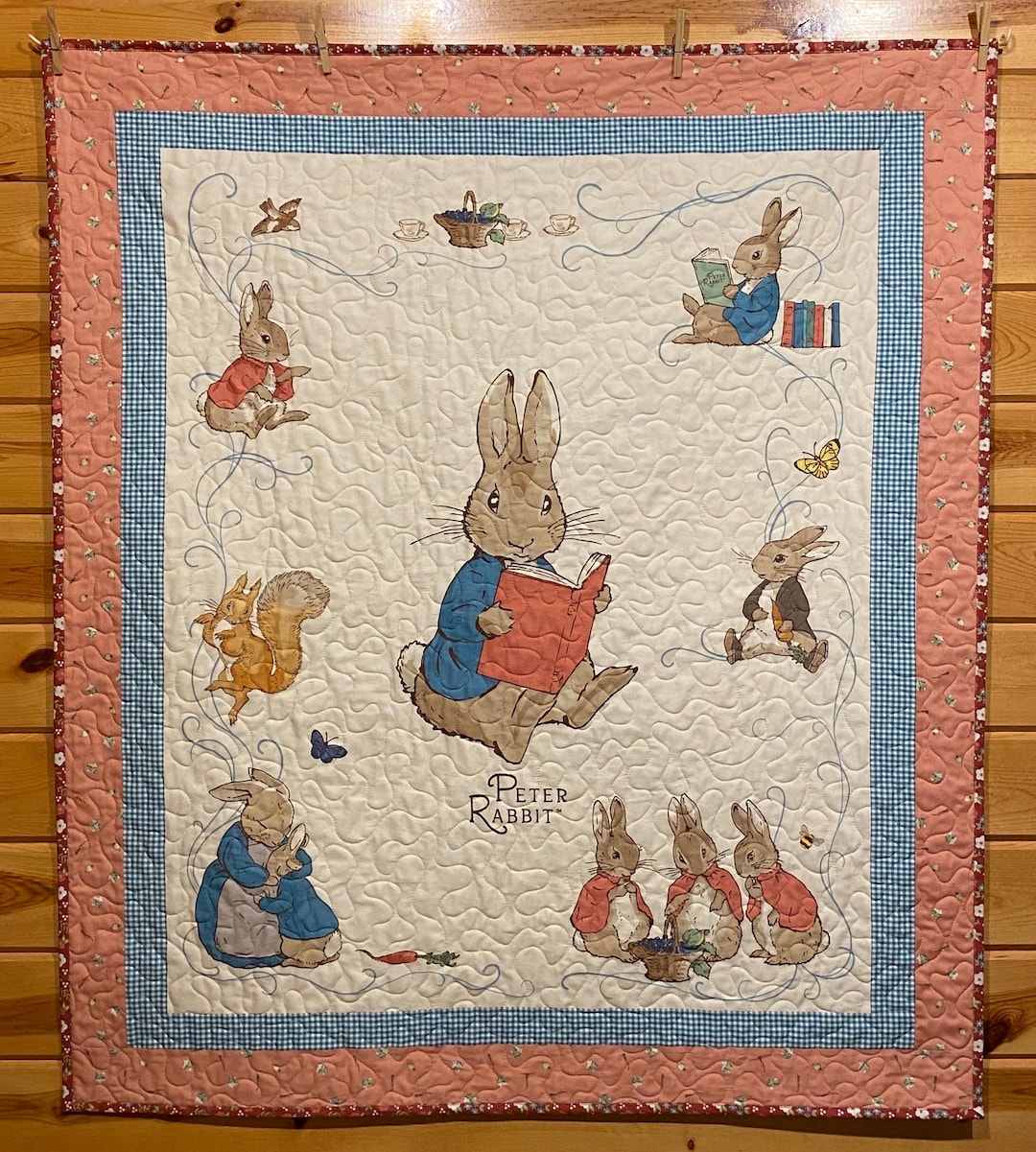 Baby Quilt, Peter Rabbit Baby Quilt, Vintage Reproduction Quilt ...