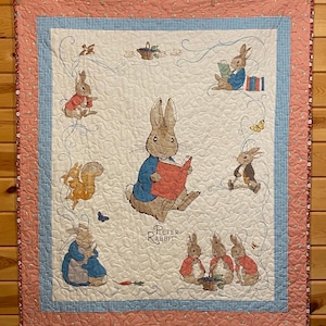 Baby Quilt, Peter Rabbit Baby Quilt, Vintage Reproduction Quilt ...