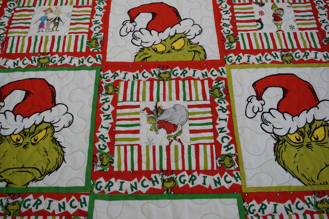 Christmas Wall Hanging Quilt, How the Grinch Stole Christmas Wall Quilt ...