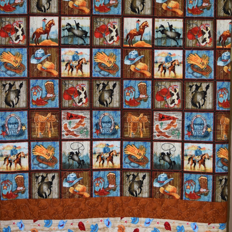 Cowboy Quilt - Etsy