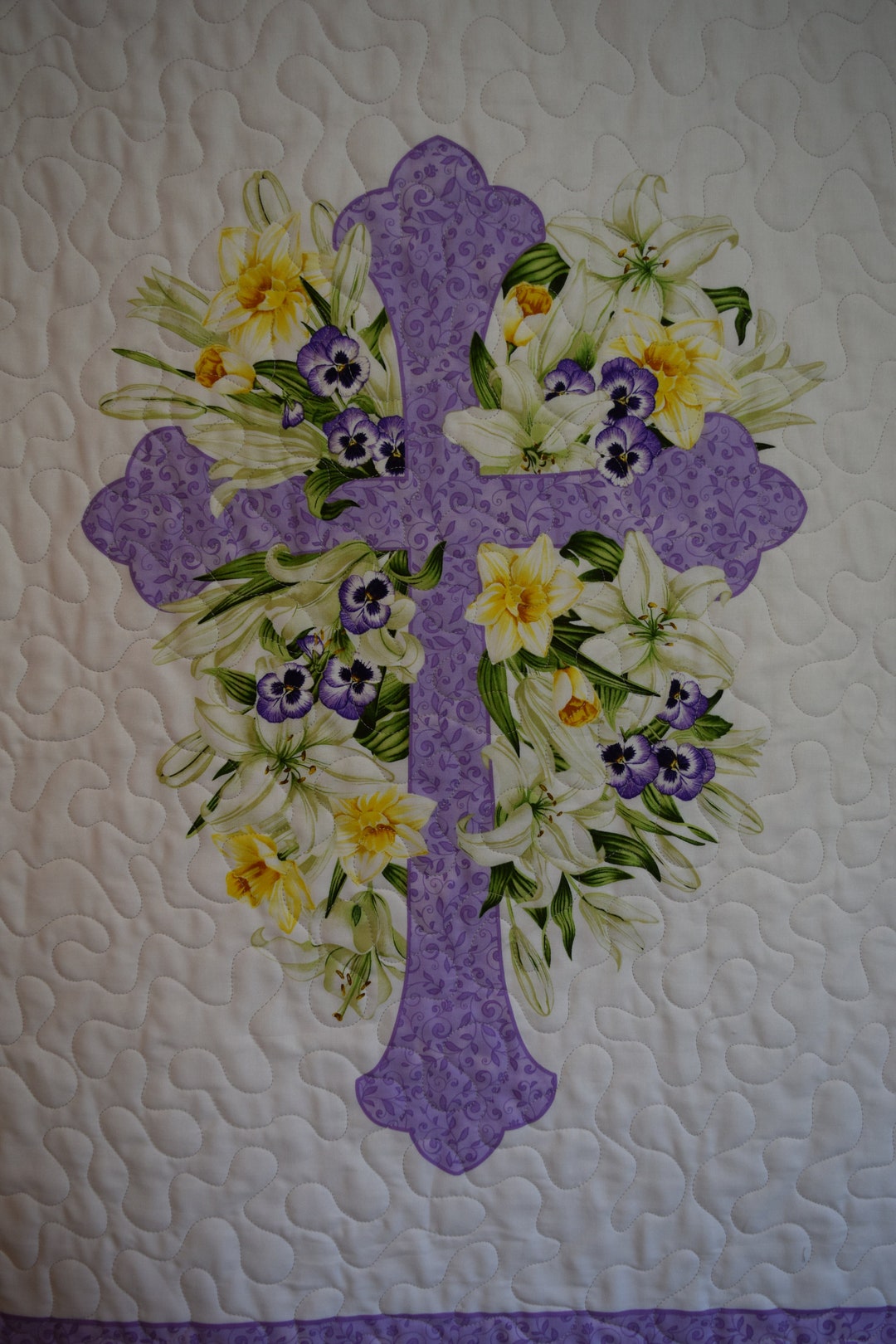 Wall Hanging Quilt, Easter Holiday Quilted Wall Hanging, Spring Summer ...