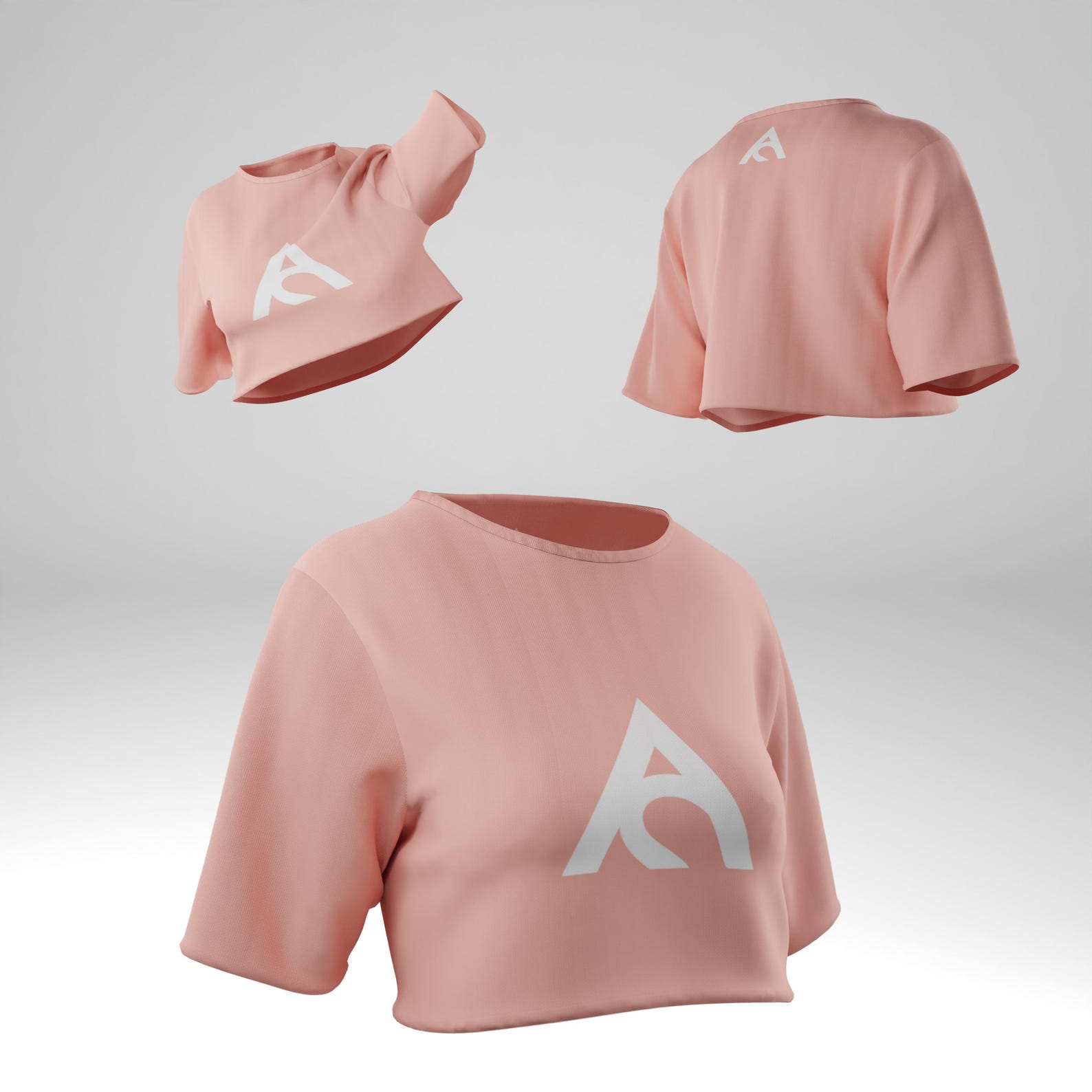 3D T-shirt Pack for Mockups, 3 Styles, 2 Poses, Blender File and FBX ...